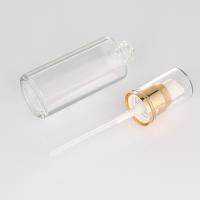 China 50ml Glass Luxury Matte Empty Cosmetics Serum Hair Oil Lotion Containers With Luxury Gold Top for sale