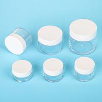 China Clear Double Wall Custom 15g 20g 30g 80g Mini Empty Round Shape Bottom Cream Jar for sale