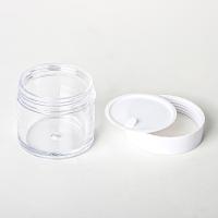 China Clear Double Wall Custom 15g 20g 30g 80g Mini Empty Round Shape Bottom Cream Jar for sale
