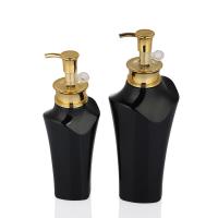 China Hot selling Irregular body gold press pump head lotion shampoo plastic bottle for sale