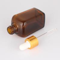 China 50ml Dropper Empty Serum Container Cosmetic Hair Oil Custom Logo Glass Serum Bottle for sale