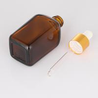 China 50ml Dropper Empty Serum Container Cosmetic Hair Oil Custom Logo Glass Serum Bottle for sale