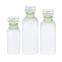 China Empty Luxury Square Spray Lotion Bottle White Refillable Plastic Bottle for sale