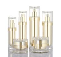 China 30ml 50ml 100ml 120ml plastic acrylic beauty makeup cosmetic lotion bottle 50g luxury cream containers skincare set for sale