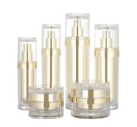 China 30ml 50ml 100ml 120ml plastic acrylic beauty makeup cosmetic lotion bottle 50g luxury cream containers skincare set for sale
