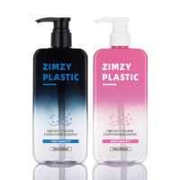 China High Quality Square Gradient Black Pastel Pink Cosmetic Skincare  Custom Color Shampoo Bottle for sale