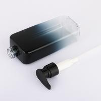 China High Quality Square Gradient Black Pastel Pink Cosmetic Skincare  Custom Color Shampoo Bottle for sale