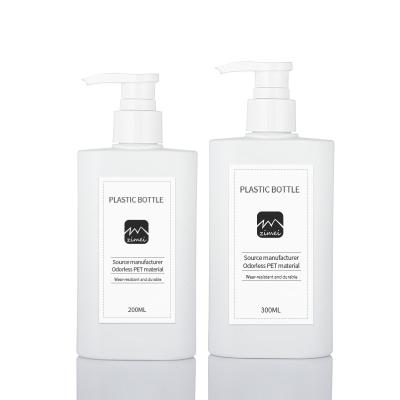 China Matte White 200ml printed lotion packaging body wash pump  lotion baby shampoo and conditioner bottle for sale