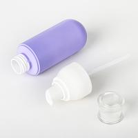 China Empty Custom Purple Hair Care Spray Plastic Cosmetic Packaging Bottle And Jars Sets for sale