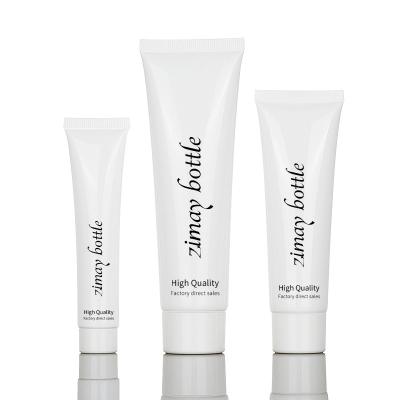 China 50ml 100ml 200ml PET Empty Frosted Plastic Squeeze Cosmetic Hand Cream Lotion Cleanser Test Packaging Tubes for sale