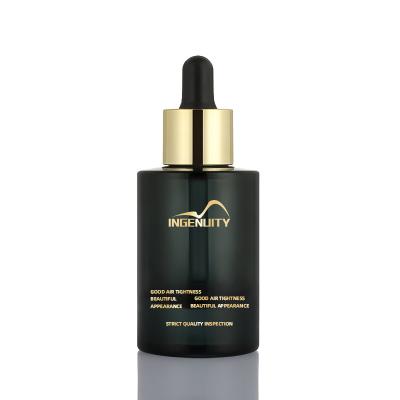 China Eco friendly empty plastics luxury black 30ml hair oil serum perfume dropper bottle for sale