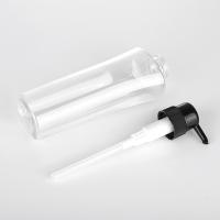 China Transparent Cylinder Round Cosmetic Lotion Bottle 400ML 600ML Black Pump for sale