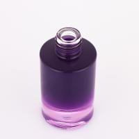 China New design small ombre purple white pump 30ml  empty serum container dropper bottle for sale