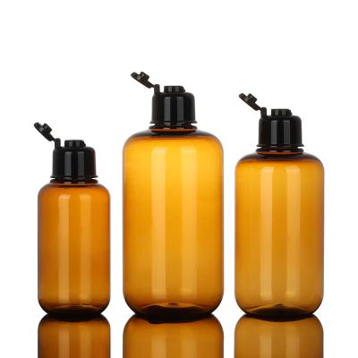 China Customized Design Soft Touch Flip Cap Packaging Body Lotion Shampoo Bottle for sale