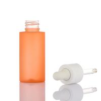 China Customzed private label orange cosmetics set screw cap dropper bottle empty jar for sale