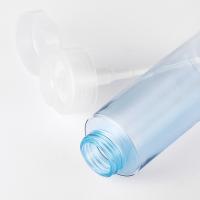 China Pink Makeup Remover Cosmetic Packaging Empty Bottle Blue Nail Polish Remover Press Pump Round Dispenser Flip Cap for sale