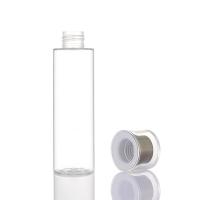 China Round Shape Plastic Screw Cap Bottles PET Empty Skincare Suit Transparent for sale