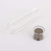 China Round Shape Plastic Screw Cap Bottles PET Empty Skincare Suit Transparent for sale
