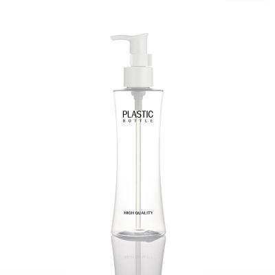 China Transparent custom empty cosmetics plastics face cream body lotion 200ml pump bottle for sale