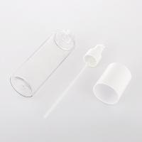 China 100ml Transparent White Cosmetic Lotion Bottle Cylinder Shape for sale
