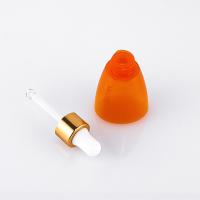 China Orange Essential Oil Plastic Serum Dropper Bottle 10ml Screen Printing for sale