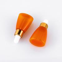China Orange Essential Oil Plastic Serum Dropper Bottle 10ml Screen Printing for sale