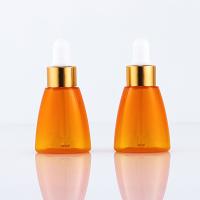 China Orange Essential Oil Plastic Serum Dropper Bottle 10ml Screen Printing for sale