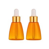 China Orange Essential Oil Plastic Serum Dropper Bottle 10ml Screen Printing for sale