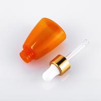 China Orange Essential Oil Plastic Serum Dropper Bottle 10ml Screen Printing for sale