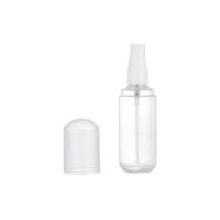 China PETG Clear Empty Round Plastic Hair Spray Bottle For Skin Care Lotion for sale