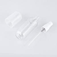 China PETG Clear Empty Round Plastic Hair Spray Bottle For Skin Care Lotion for sale