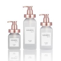 China Rectangle Clear Matte PETG Cosmetic Plastic Jar Body Pump Shampoo Lotion Bottle for sale
