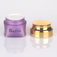 China Fashion Purple PET Cosmetic Packaging Bottles 100g Spray Cream Jars for sale