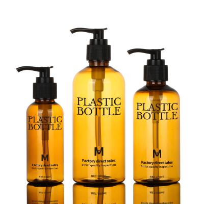 China Empty Body Wash Shower Gel Bottle 100ml 200ml Plastic Shampoo Bottle With Pump for sale