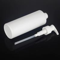 China 143mm 300ml White PE Round Cosmetic Lotion Bottle For Shower Gel Packaging for sale