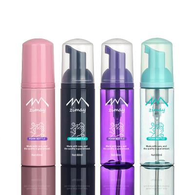 China 60ml Cosmetic Foam Bottle Facial Cleanser Foam Pump Dispenser Bottle for sale
