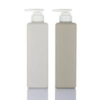 China Square PET Cosmetic Lotion Bottle With Press Pump Cap Hot Stamping for sale