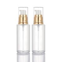 China 50ml Empty Frosted Glass Lotion Spray Bottle With Pump Cosmetic Packaging for sale
