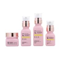China Custom made plastic bottles set for cosmetic skincare Jar Packaging suit for sale