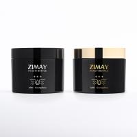 China Factory wholesale empty Glossy matte black dark pet cosmetic eye face cream jar for sale