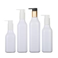 China New PET Round lotion pump Shampoo bottle Shower Gel with gold pump bottle for sale
