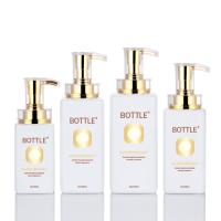 China Frosted Airless Lotion Pump Bottles , Gold Lid Cosmetic Pump Dispenser for sale