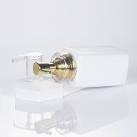 China Frosted Airless Lotion Pump Bottles , Gold Lid Cosmetic Pump Dispenser for sale