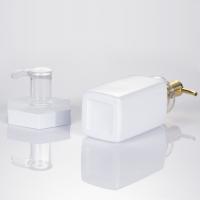 China Frosted Airless Lotion Pump Bottles , Gold Lid Cosmetic Pump Dispenser for sale