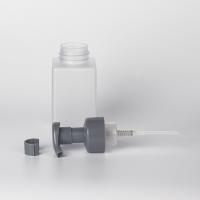 China High quality PETG transparent square bottle with lotion foam pump for shampoo for sale