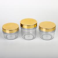 China 100ml 120ml 200ml gold lid body facial butter cream scrub container empty luxury black mini cosmetic cream jars 50 ml for sale