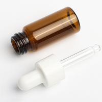 China Engraving Cosmetic Dropper Bottle 1oz Capacity Amber Clear Round for sale