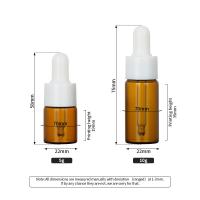 China Engraving Cosmetic Dropper Bottle 1oz Capacity Amber Clear Round for sale