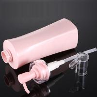 China Wholesale 350ml 500ml Luxury Pink Square Airless Refillable Shower Gel Empty Pump Bottles Body Lotion Container for sale
