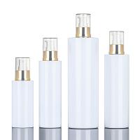 China Wholesale 120ml 200ml 250ml 500ml Round Cosmetic Body Mist Atomizer Plastic Spray Lotion Gold Top Bottle For Cleaning for sale